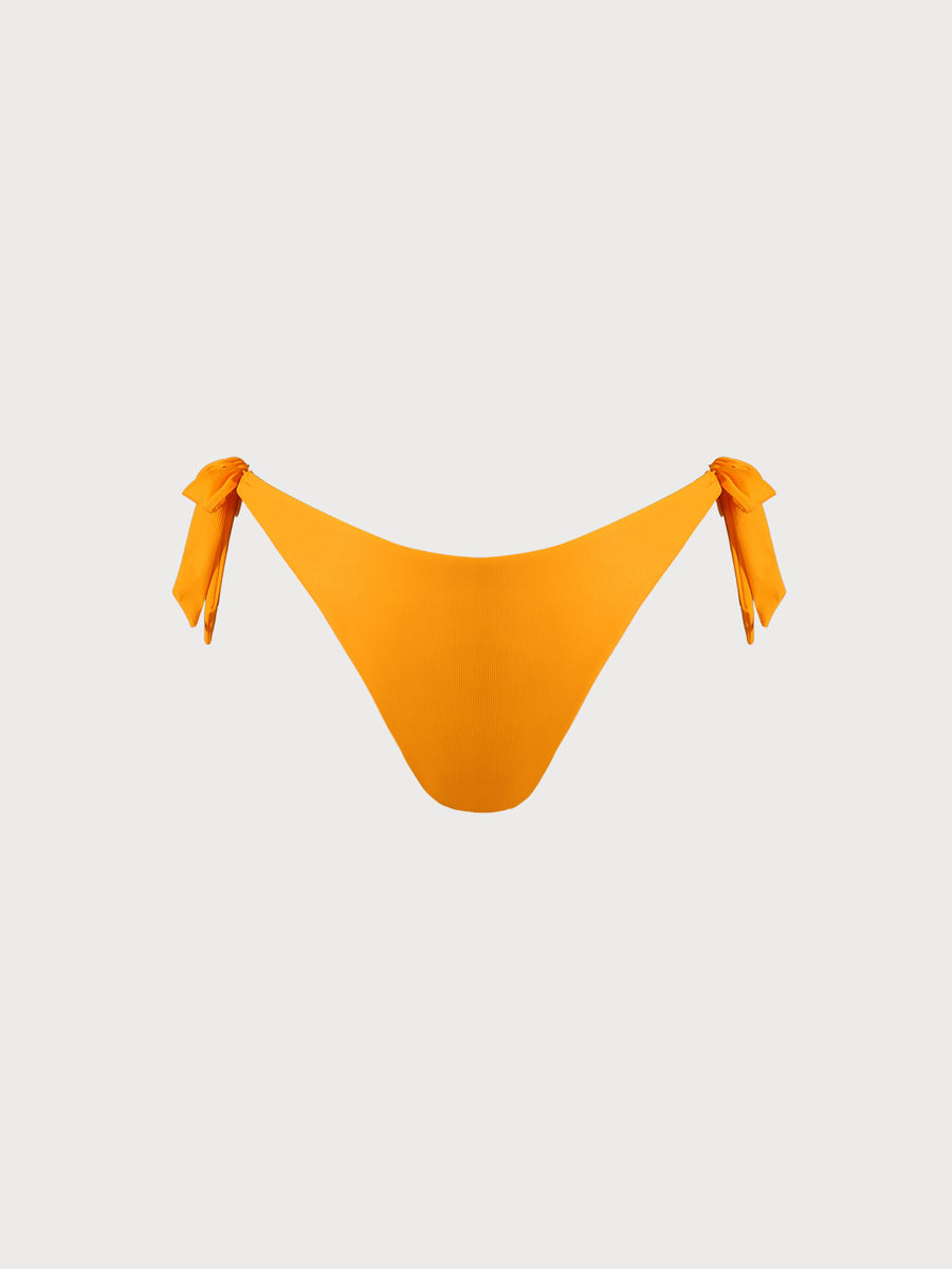 Solid Tie Plus Size Bikini Bottom And Reviews Yellow Sustainable Plus