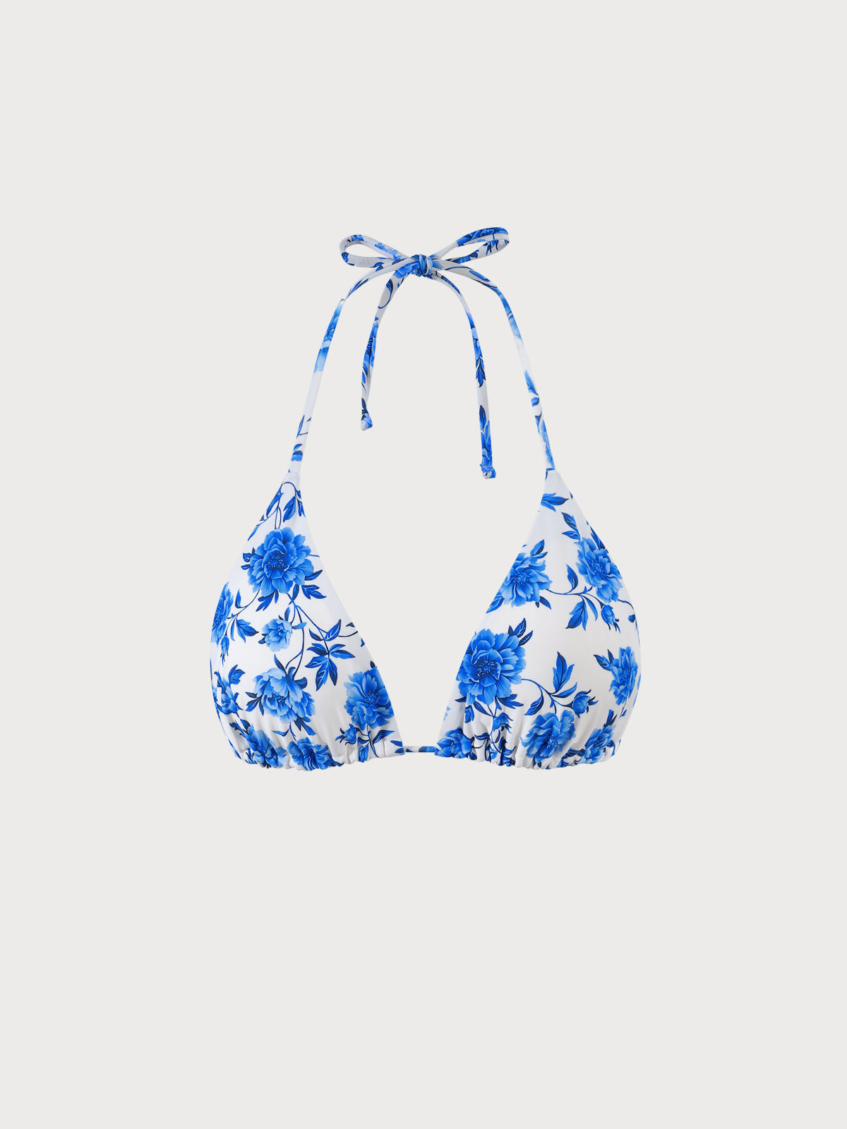 Blue Floral Halter Triangle Bikini Top And Reviews Blue Sustainable