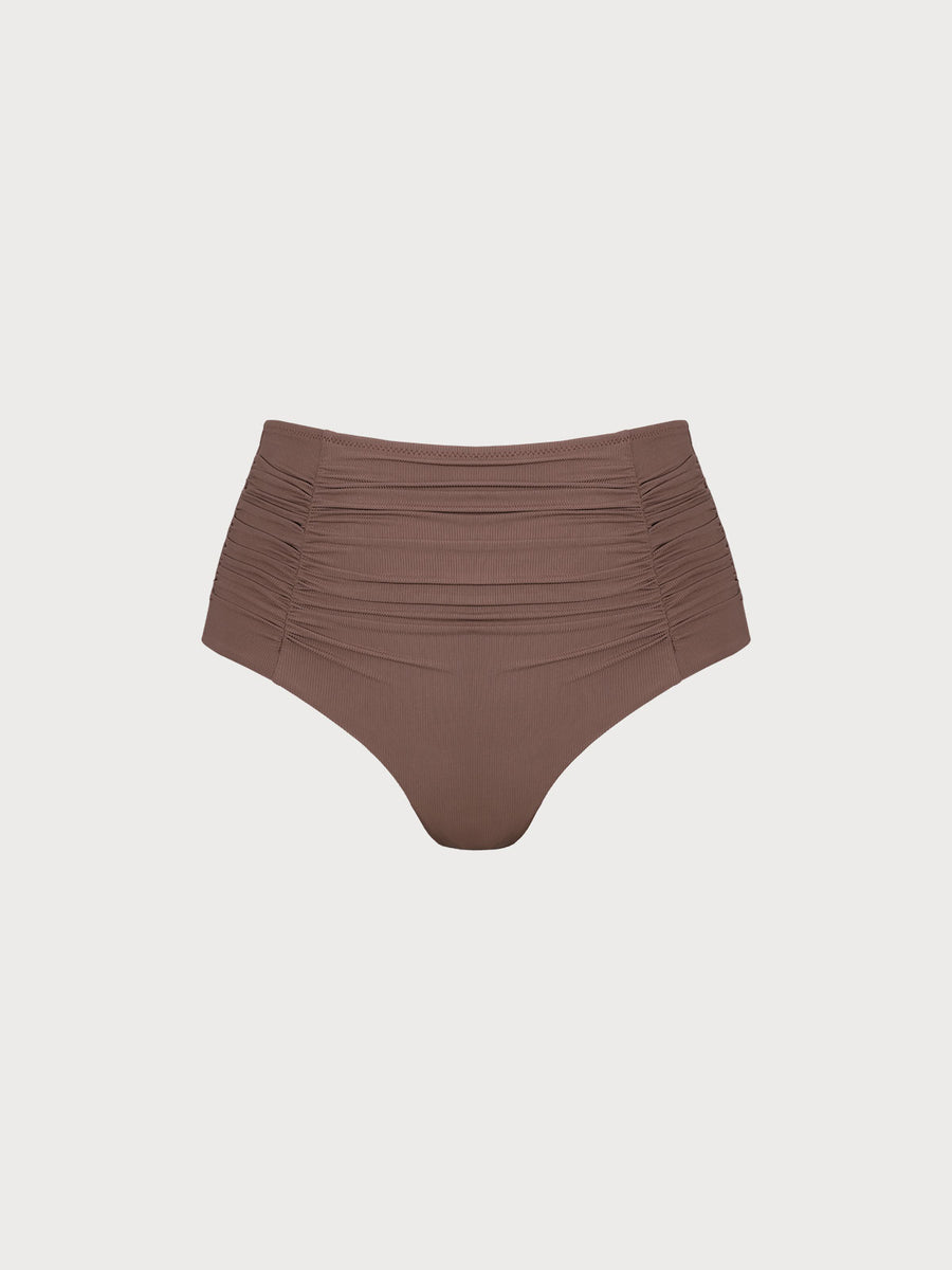 Ruched Plus Size Tankini Bottom & Reviews - Brown - Sustainable Plus ...