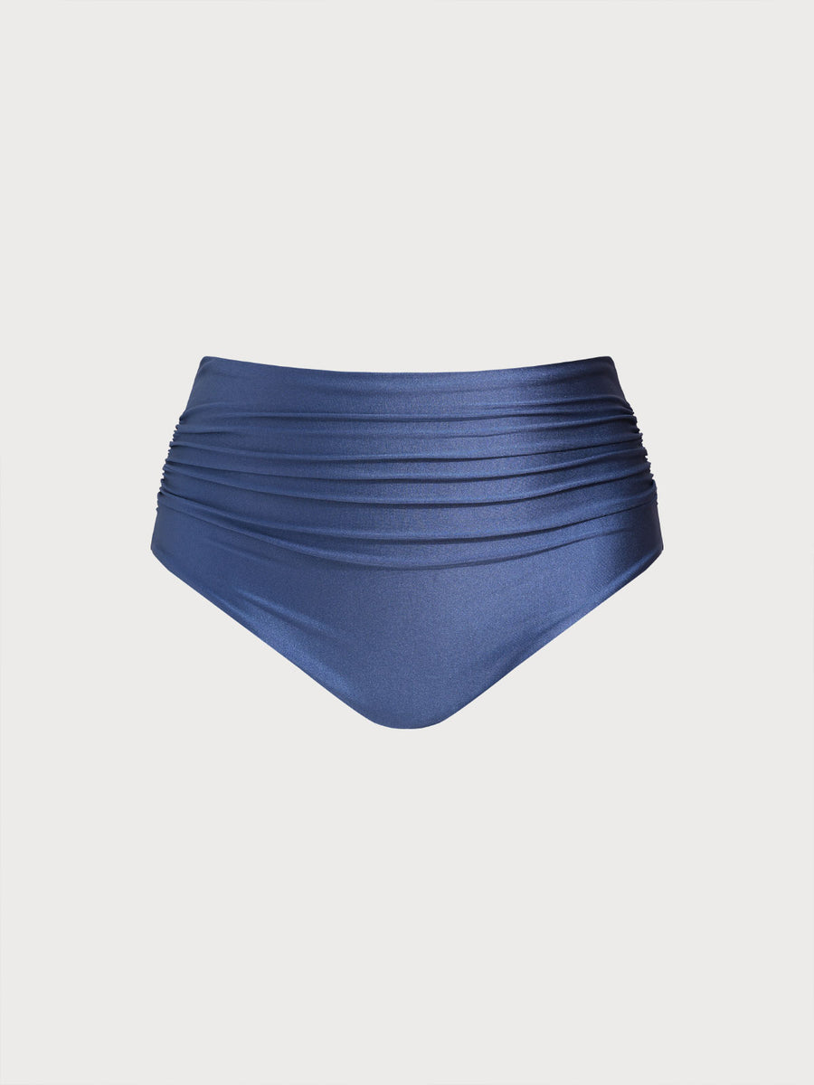 Blue Ruched Plus Size Tankini Bottom & Reviews - Blue - Sustainable ...